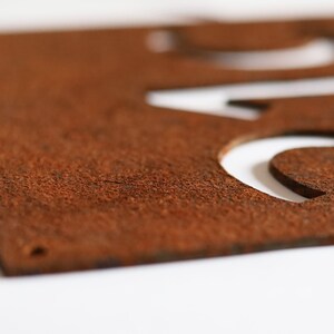 Corten Steel Custom House Number - Custom Number Plaque - Rusty Number ...