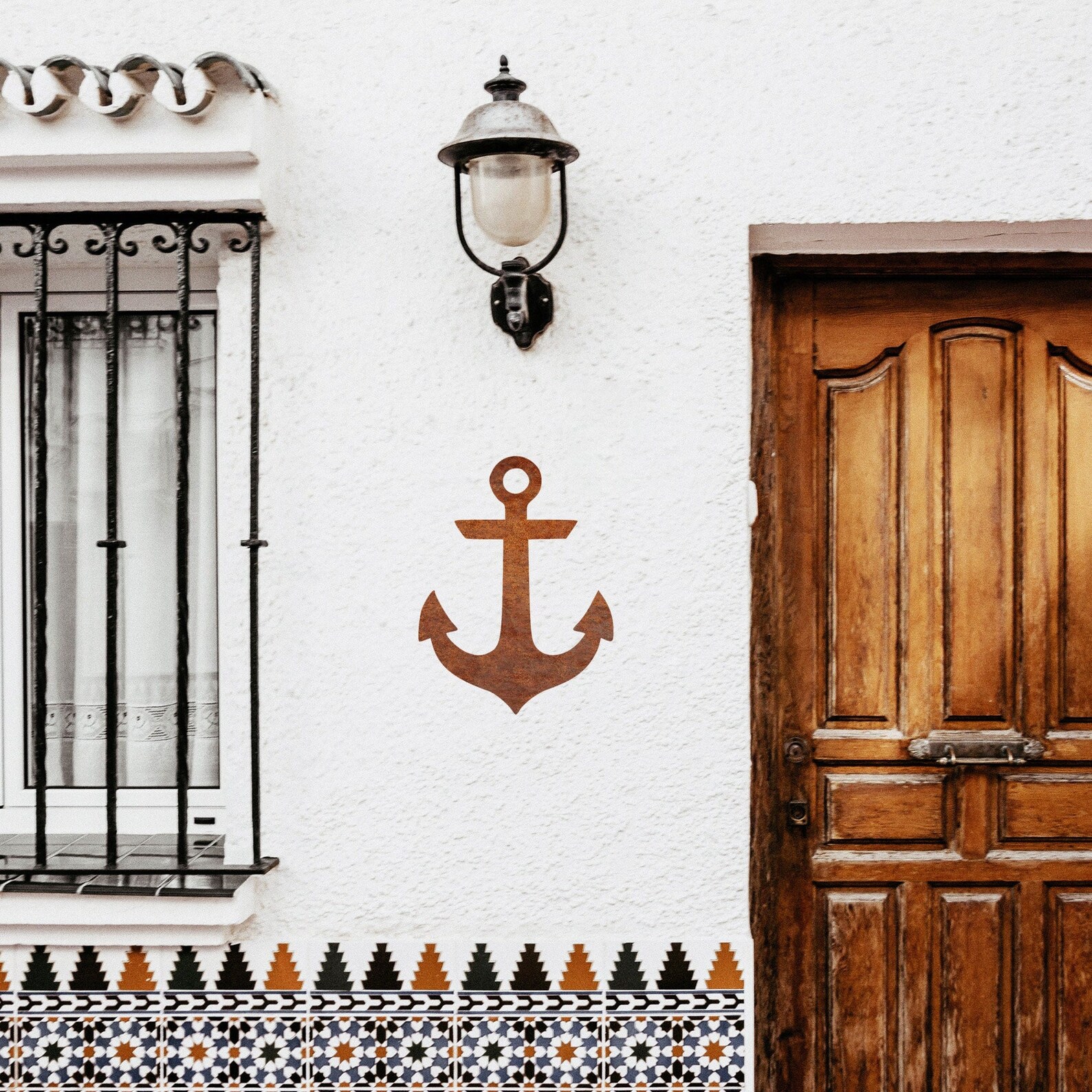 Rusted Corten Steel Anchor Wall Art: Nautical Garden Decor - Etsy