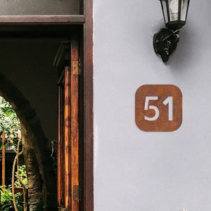 Corten House Number, Custom Corten Steel Sign, Plate, Corten Steel ...
