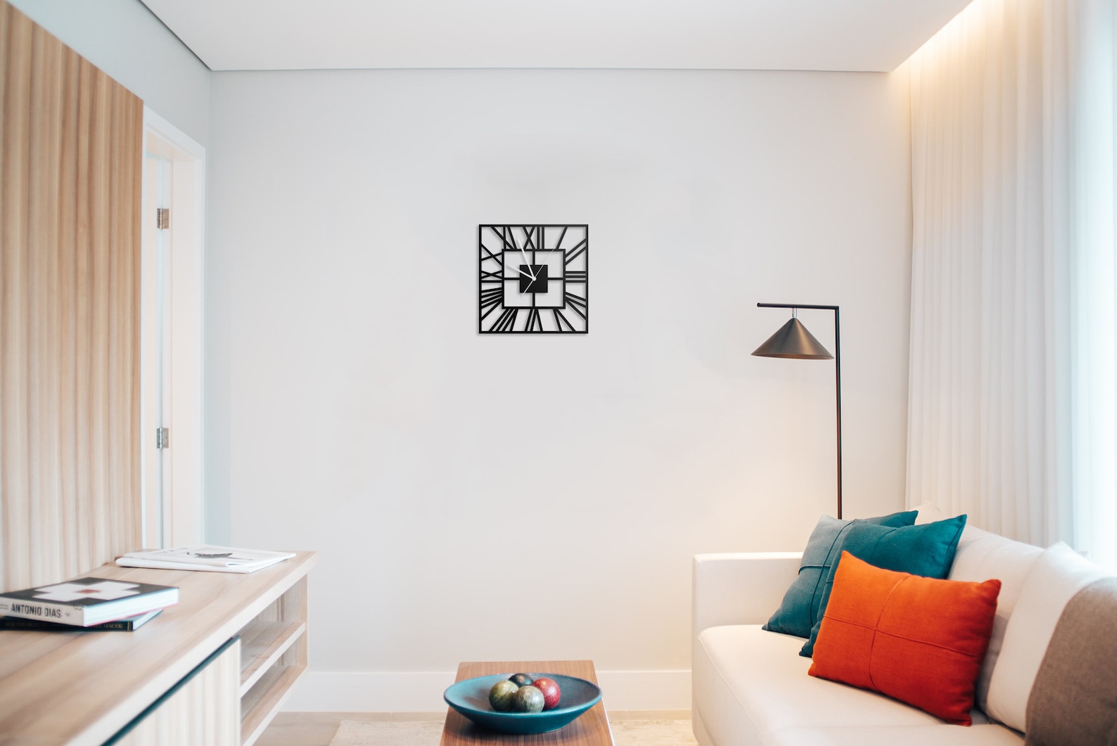Square Metal Wall Clock: Industrial Loft Decor - Etsy