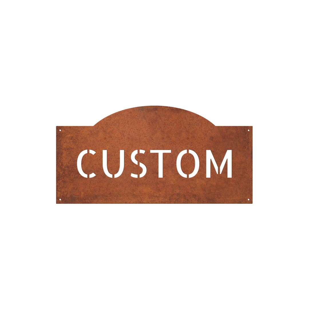 Custom Corten Steel Signage Board Corten Logo Sign Personalized Custom ...