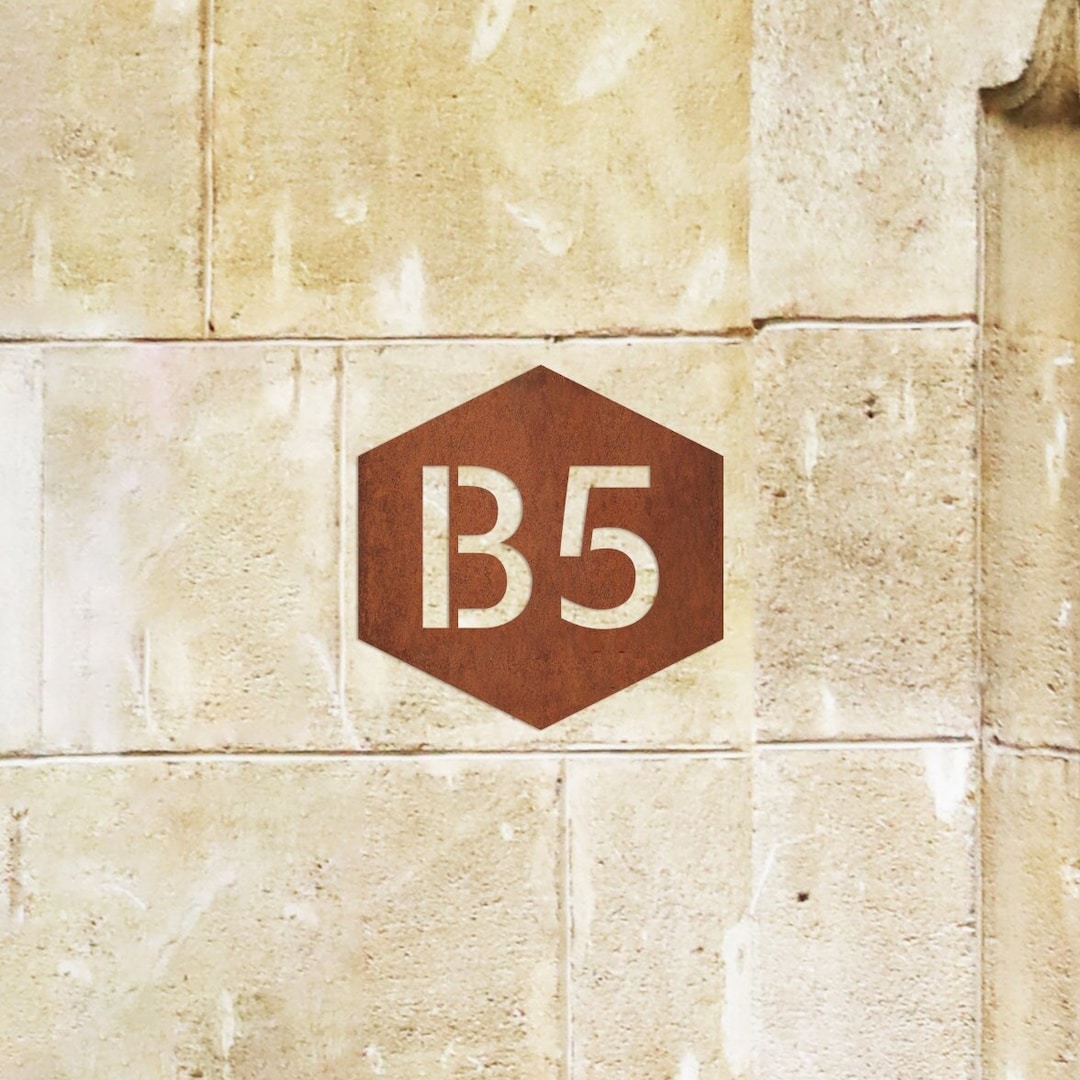 Custom Corten Steel Hexagon Sign: Rusted Metal Logo, Number - Etsy UK