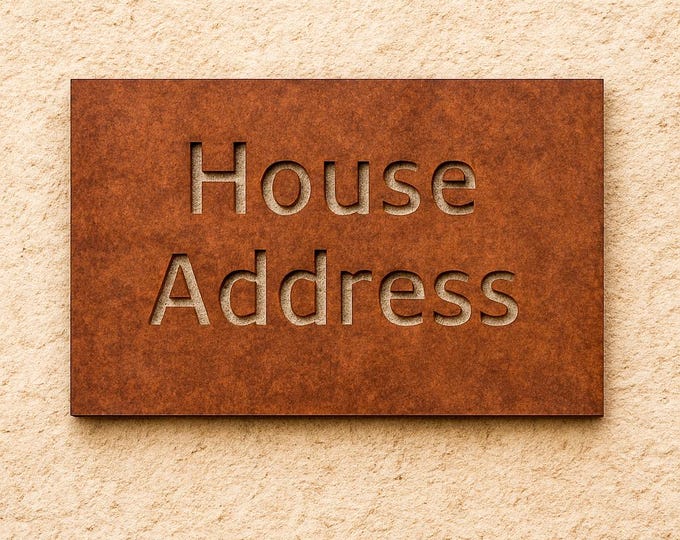 Custom Corten Steel Sign: Rusty Metal Address Plaque - Etsy Canada