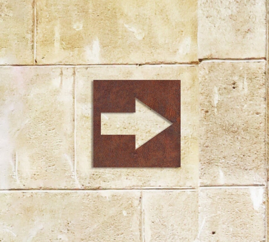 Corten Steel Arrow - Rusted Steel Arrow Signs - Arrow Metal Sign - Etsy UK