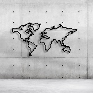 World Metal Map, Metal Wall Art, Metal Map of the World - Etsy