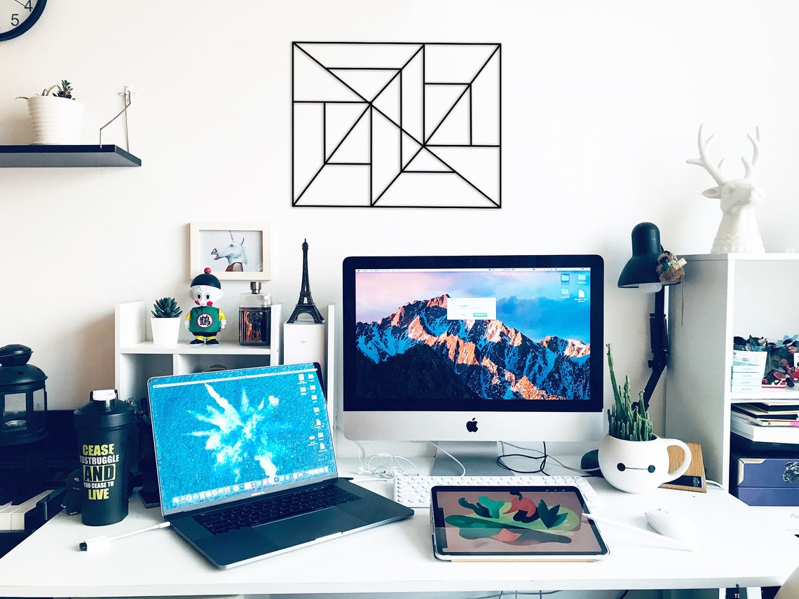 Geometric Noticeboard Mood Board Metal Magnet Board - Etsy