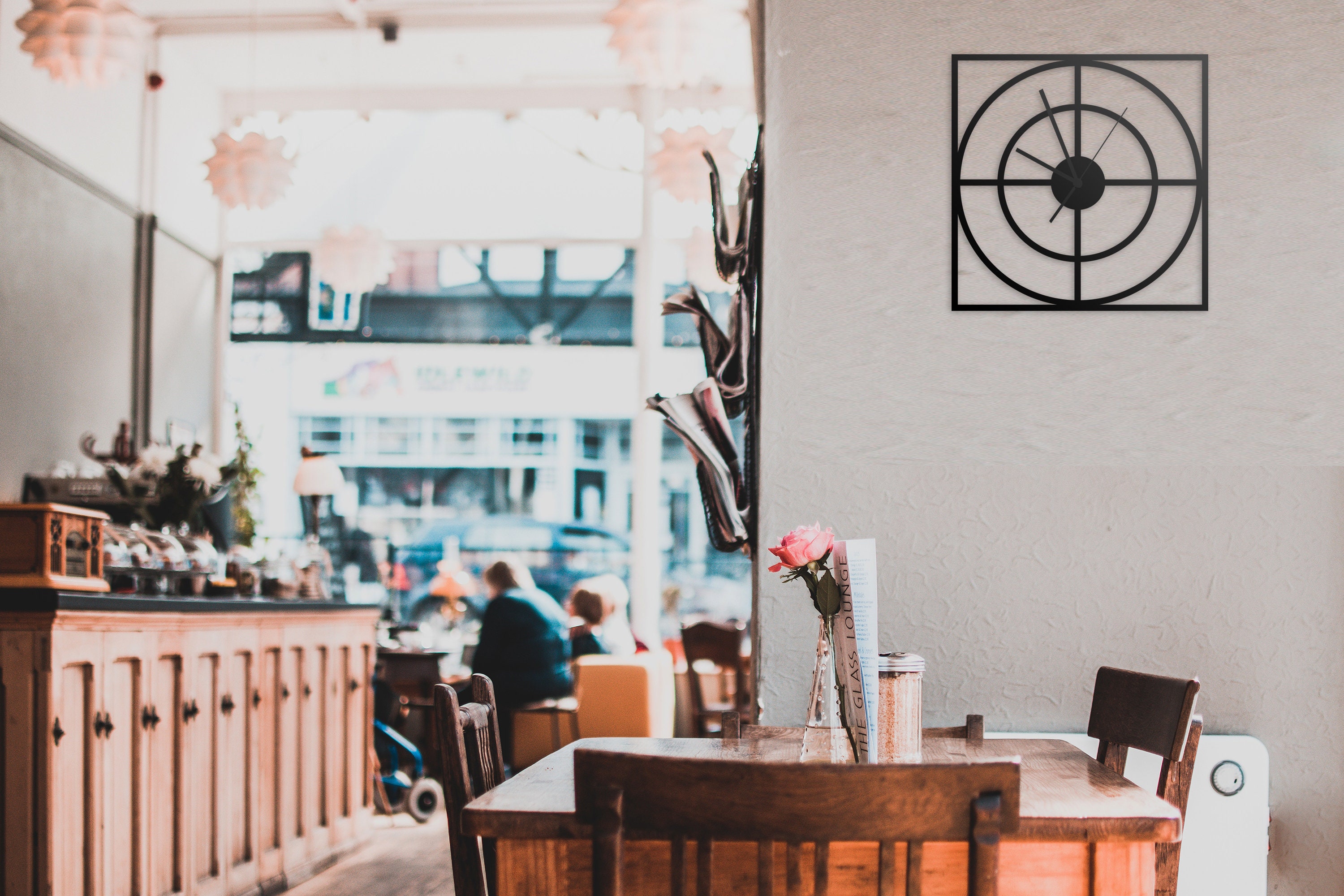 Square Metal Wall Clock Modern Wall Clock Industrial Clock | Etsy