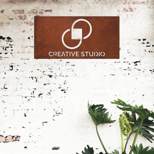 Corten Steel Logo Signboard, Rusted Metal Logo Board, Custom Logo ...