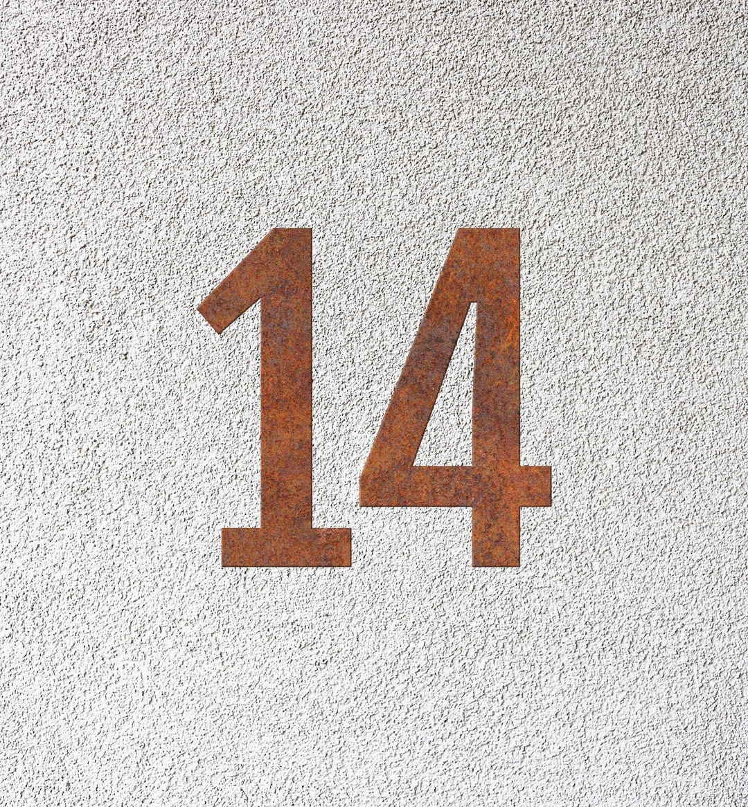 Rusted Corten Steel Numbers: Custom Metal Letters - Etsy