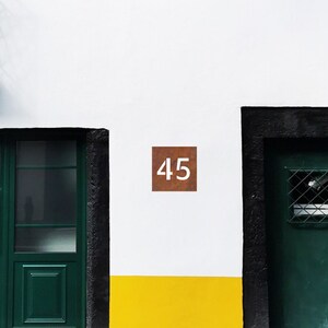 Rusted Steel House Number, Metal House Number, Rusted Building Number ...