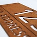 Corten Address Sign Custom, Personalizable - Rusted Steel Address ...