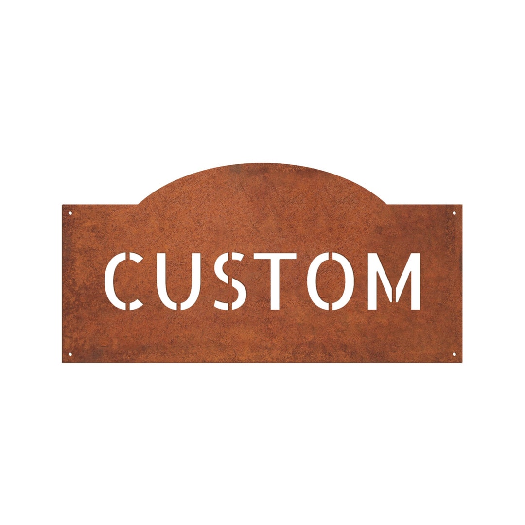 Custom Corten Steel Signage Board Corten Logo Sign - Etsy