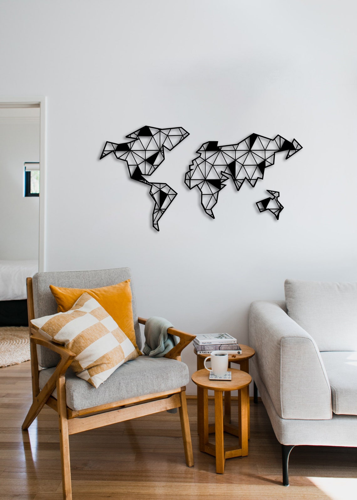 Metal Wall Art World Map World Map Metal Traveler Gift - Etsy