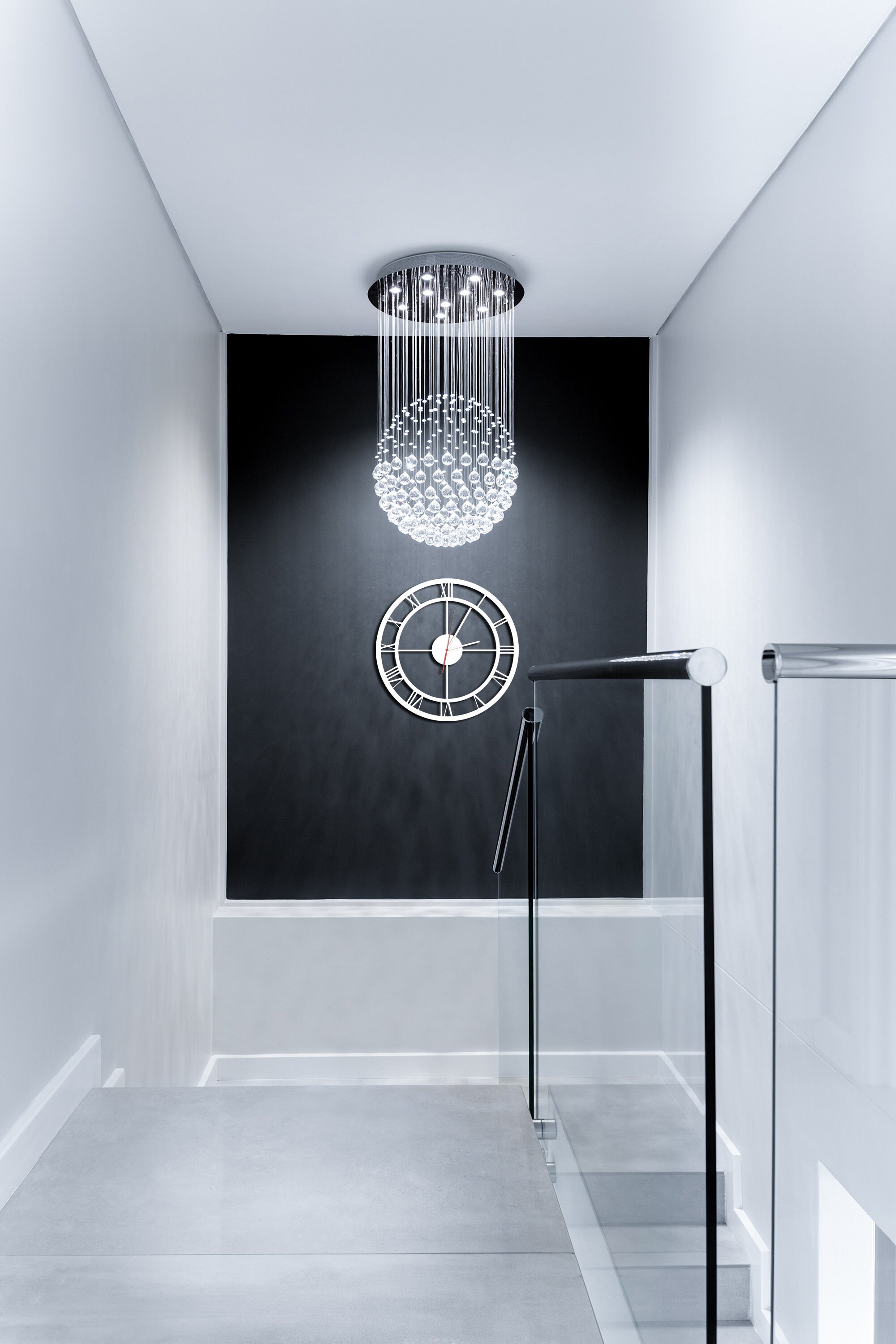 White Metal Wall Clock Rome Style Clock Industrial Clock | Etsy