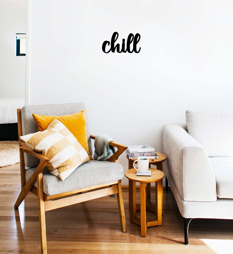 Metal Wall Art Sign Chill Chill Metal Letters Wall Art - Etsy