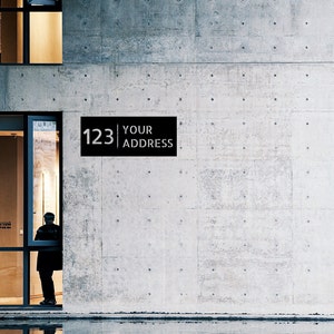 Metal Rectangular House Address Number Board Plaque, Steel House ...