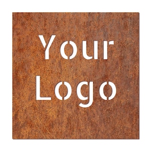 Custom Corten Steel Signage, Square Custom Rusty Number, Rusted Steel ...