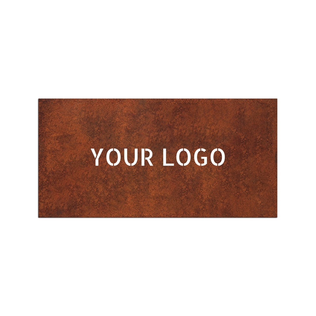 Corten Steel Logo Signboard, Rusted Metal Logo Board, Custom Logo ...