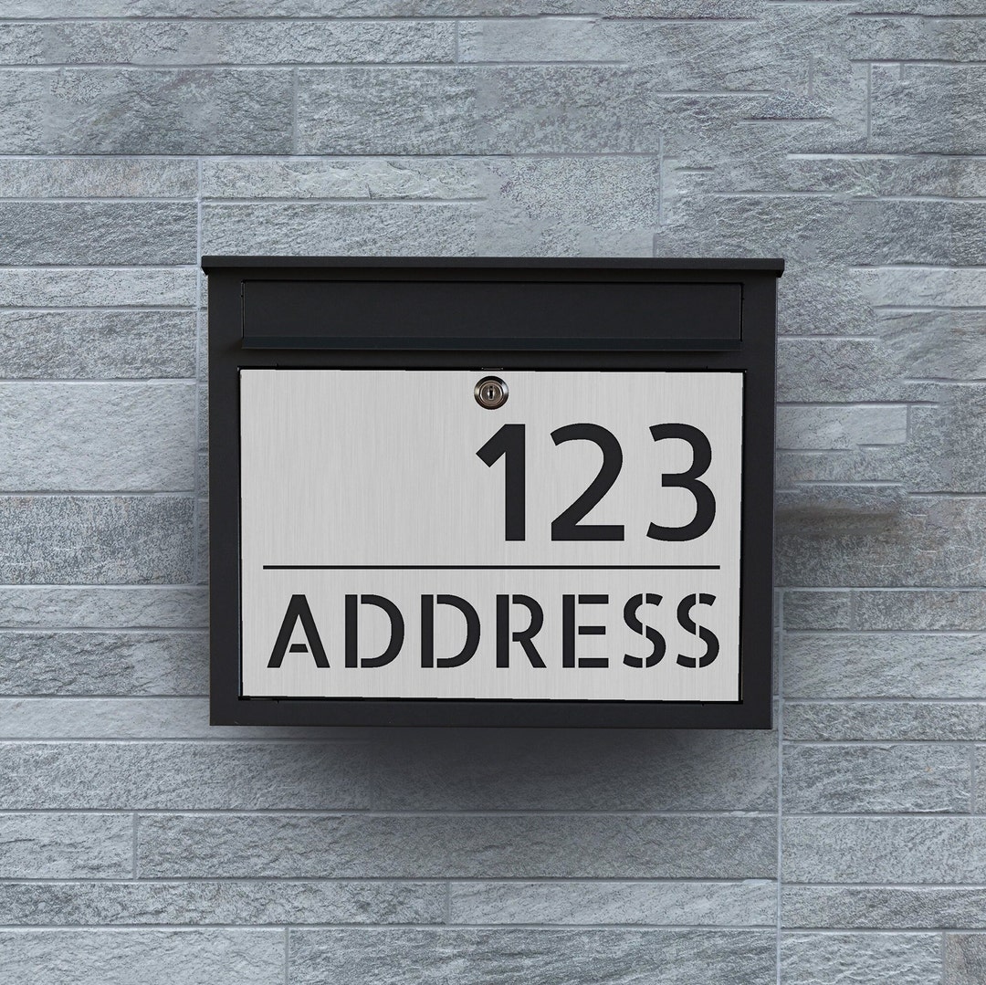 Personalized Mailbox Wall Mounted Custom Metal Mailbox Add Your Address ...