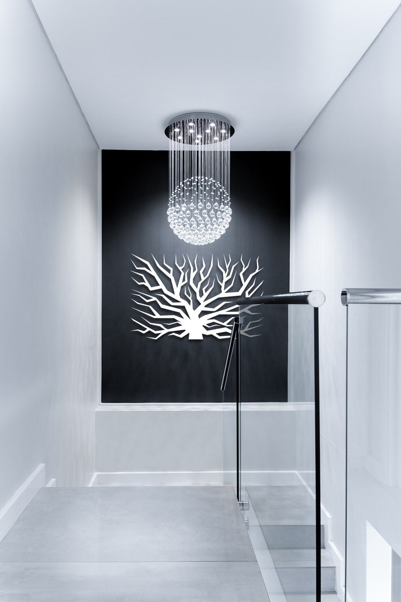 White Metal Wall Art Tree, Metal Decorative Panel, Tree of Life Metal ...