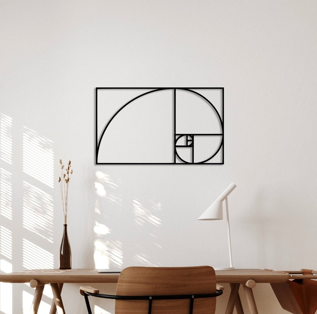 Fibonacci Spiral Metal Wall Art Golden Ratio Wall Art Metal - Etsy