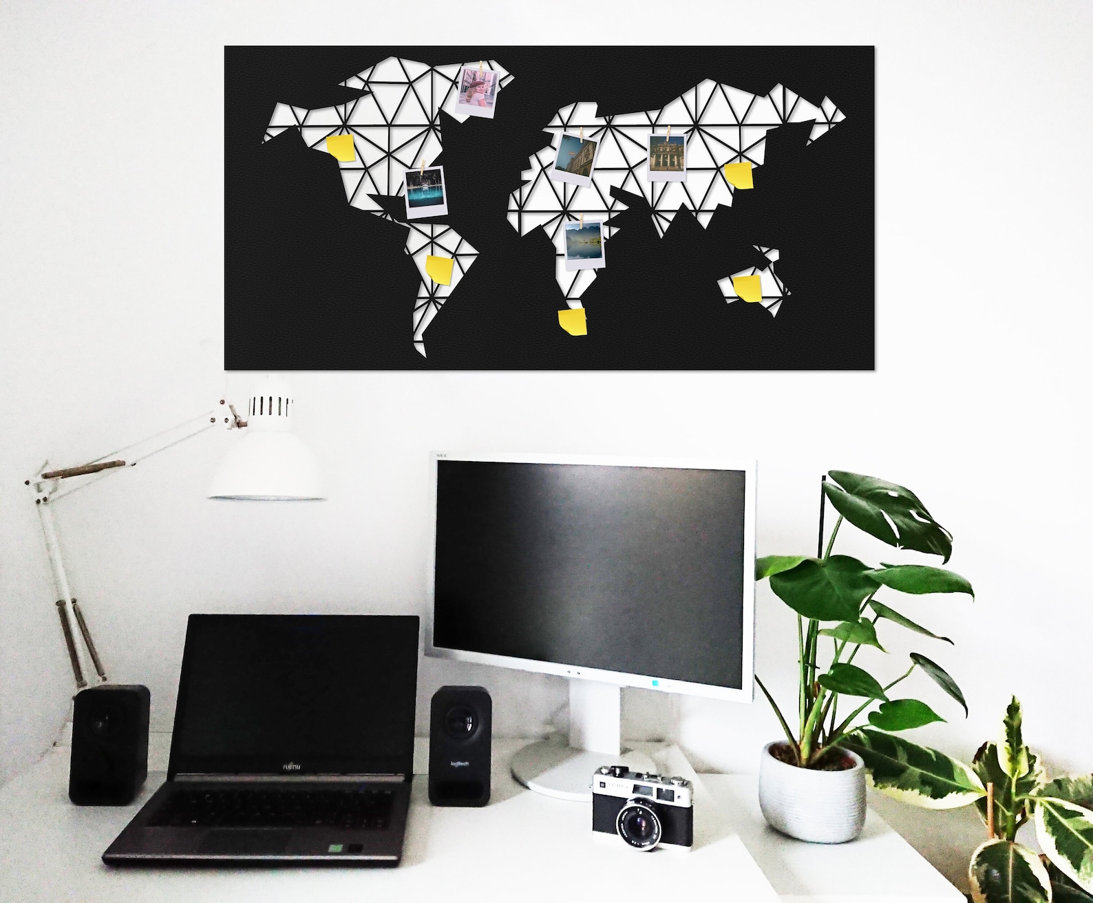 Metal Office Board World Map Magnetic Metal Map of the World - Etsy