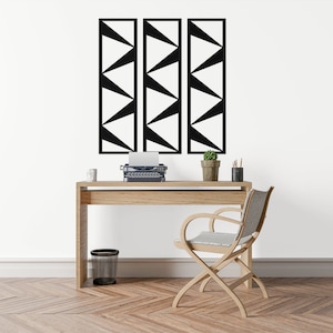 Metal Wall Art Triptych Panel, Metal Wall Panel, Decorative Triptych ...