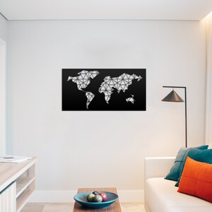 Metal Office Board World Map Magnetic Metal Map of the World Memo Board ...