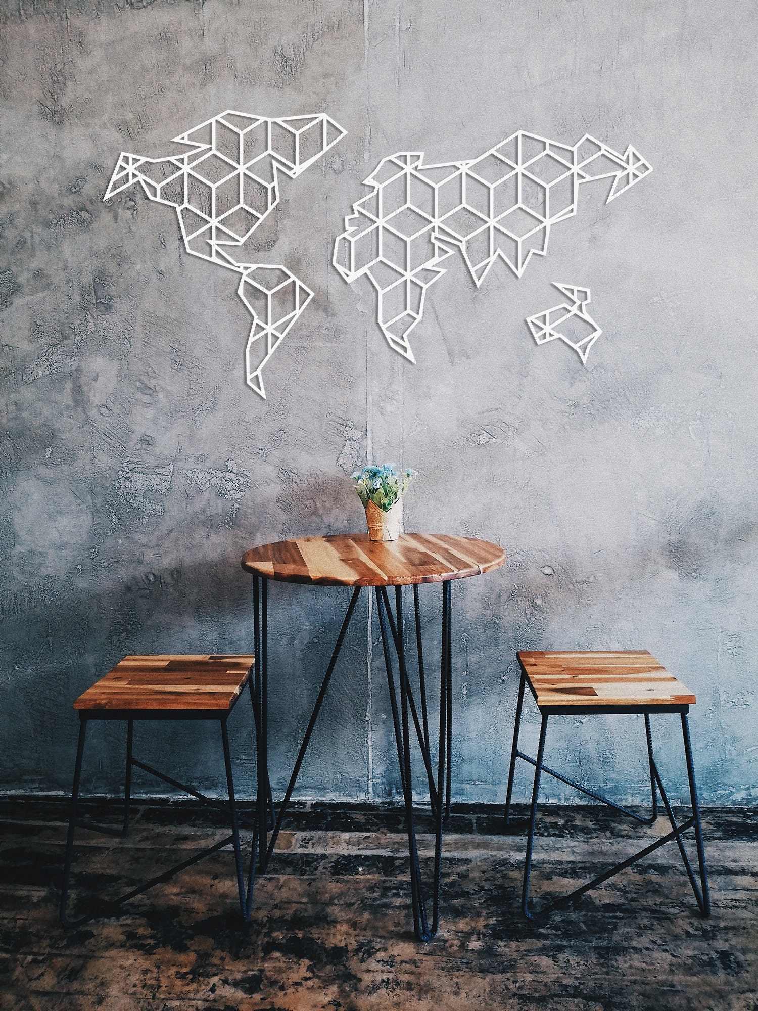 Metal Map of the World Metal World Map Metal Map White - Etsy Canada