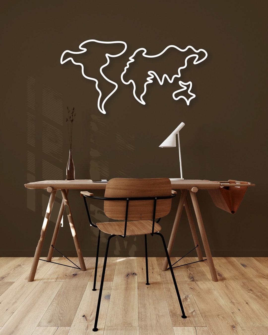 Metal World Map White Color, Metal Map of the World, White Metal Wall ...