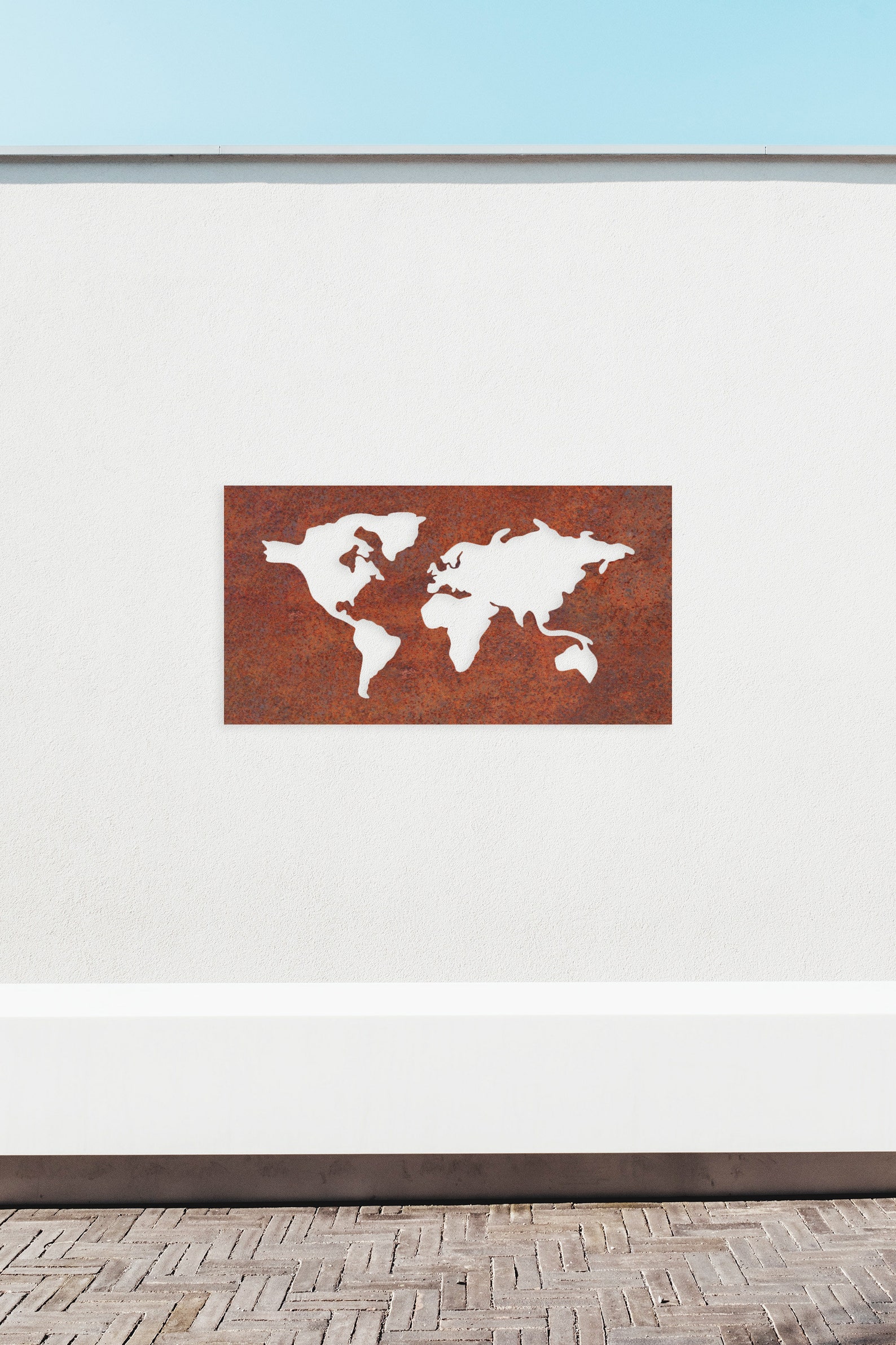 Corten Steel World Map Wall Art Rusty Wall Decor World Map - Etsy
