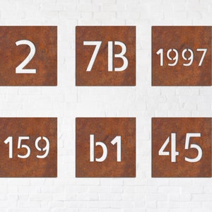 Corten House Number Custom Corten Steel Sign Plate Corten - Etsy