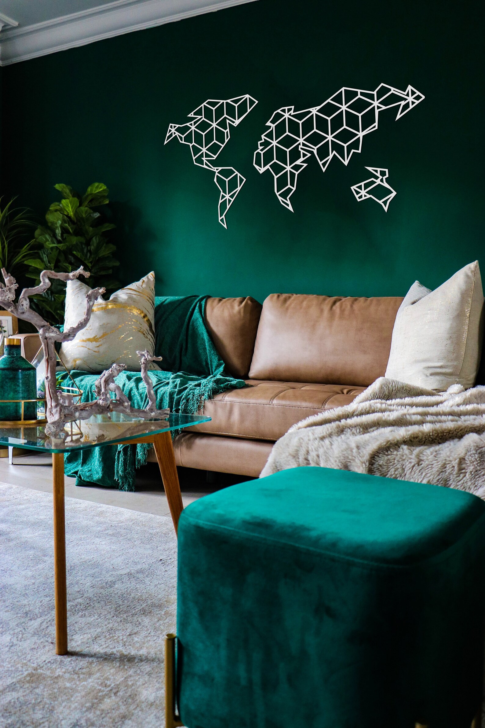 Metal Map of the World Metal World Map Metal Map White - Etsy