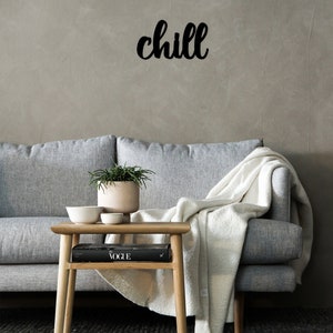 Metal Wall Art Sign Chill, Chill Metal Letters, Wall Art Signs ...