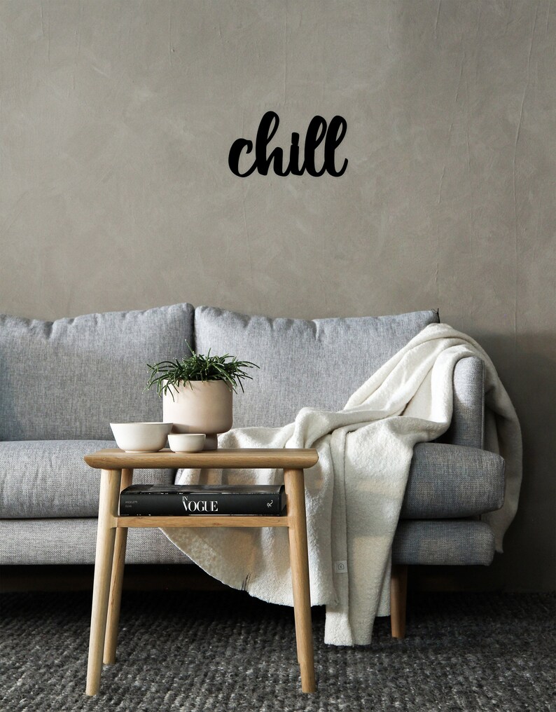 Metal Wall Art Sign Chill Chill Metal Letters Wall Art - Etsy