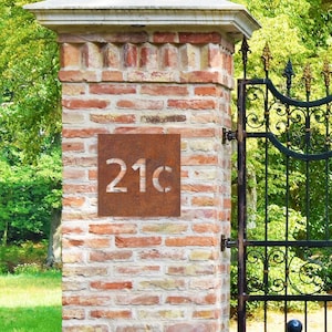 Rusted Steel House Number, Metal House Number, Rusted Building Number ...