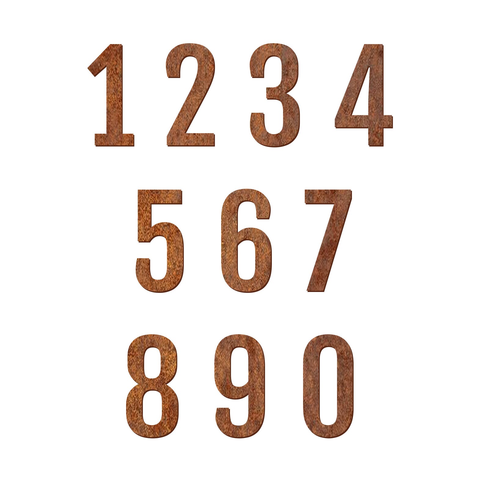 Rusted Corten Steel Numbers: Custom Metal Letters - Etsy