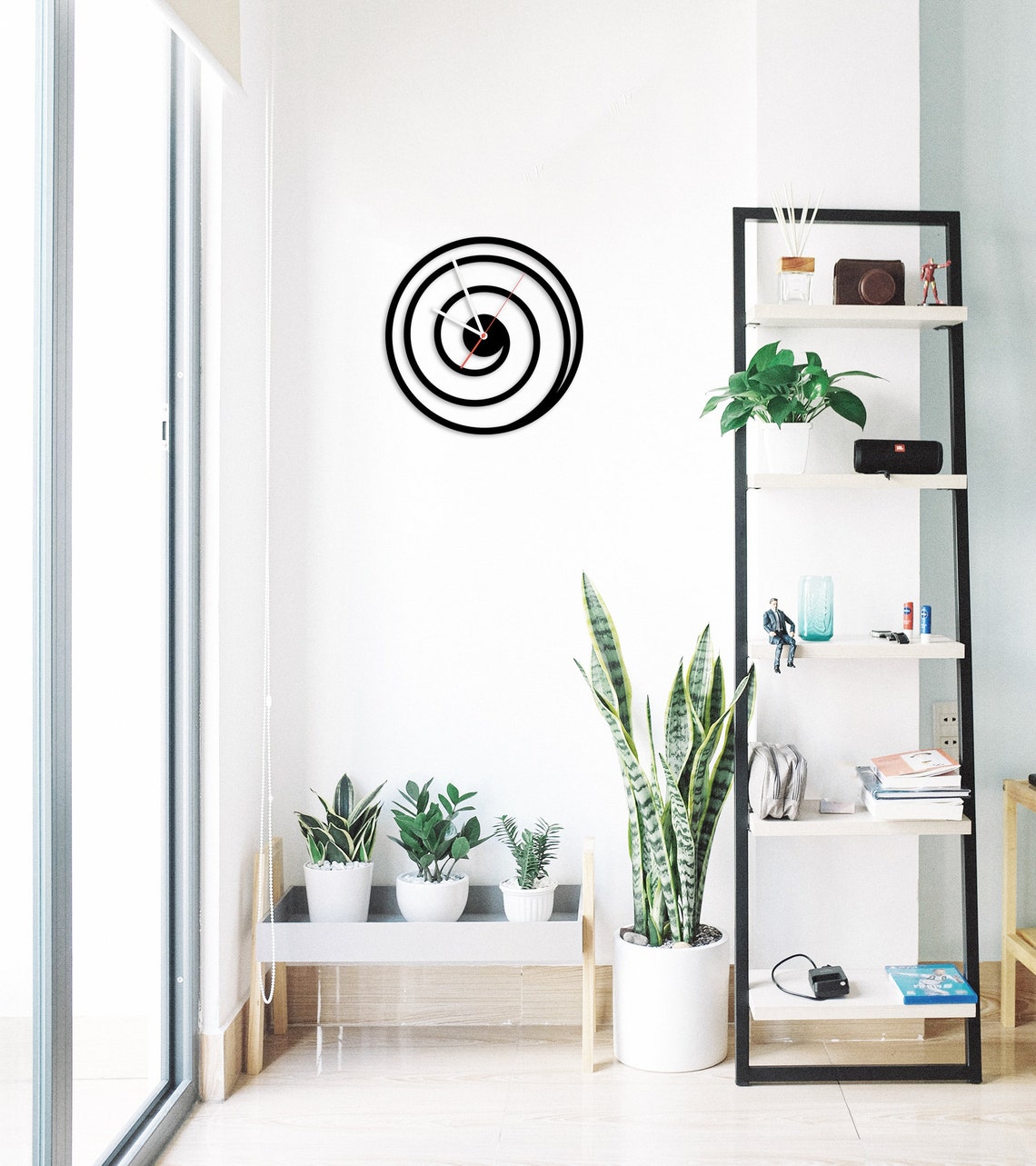 Metal Wall Clock Circle Wall Clock Industrial Clock Unique - Etsy