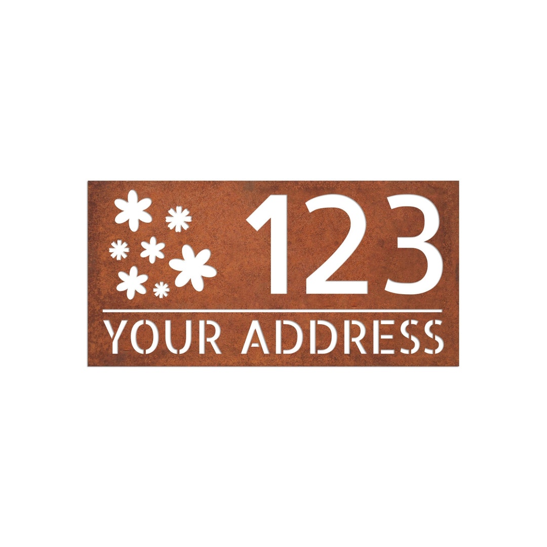 Custom Corten Steel Address Signboard Corten Rusted Steel - Etsy