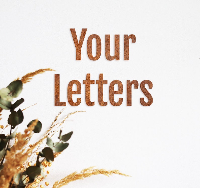 Custom Rusted Corten Steel Letters & Numbers - Modern Signage - Etsy