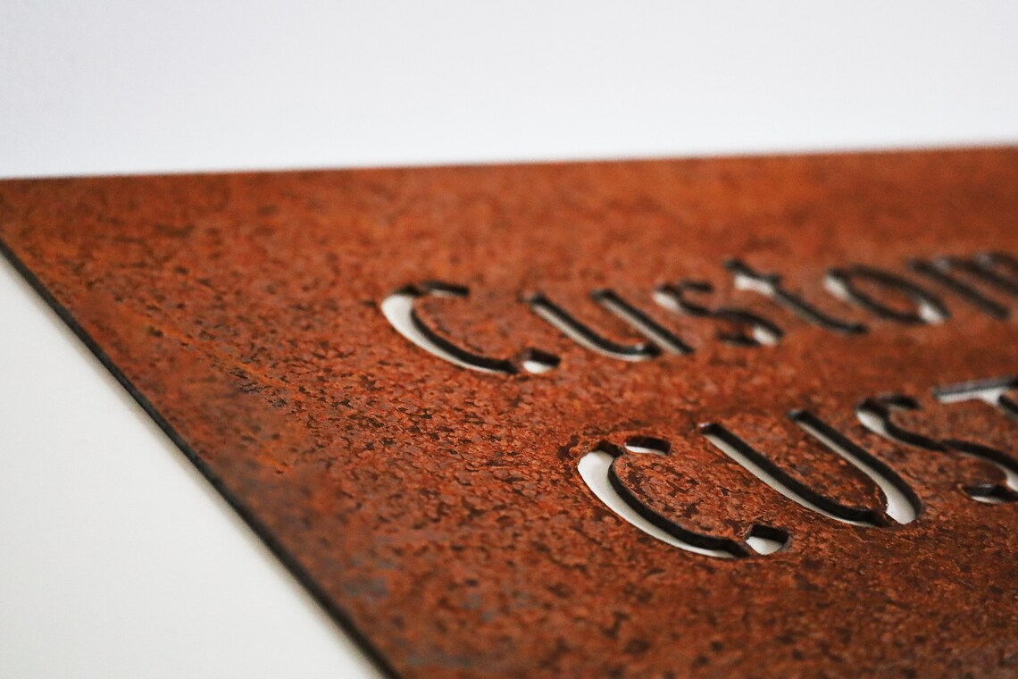 Corten Steel Custom Signs House Address Street Rusty House - Etsy