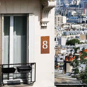 Custom Corten Number Vertical Plaque, House Address Rusted Steel ...
