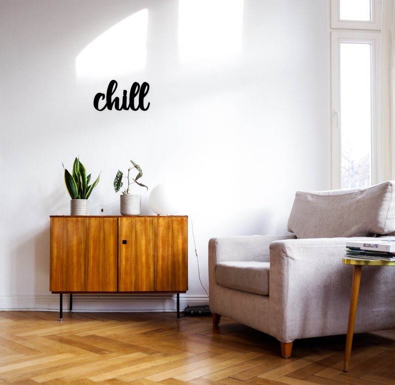 Metal Wall Art Sign Chill Chill Metal Letters Wall Art - Etsy