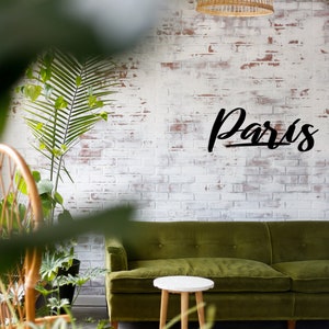 Metal Wall Art Paris Sign - Metal Letters, Metal Wall Art, Metal ...