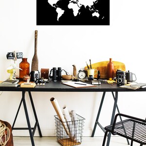 Metal World Map Magnetic Board for Travel Magnets - Metal Map ...