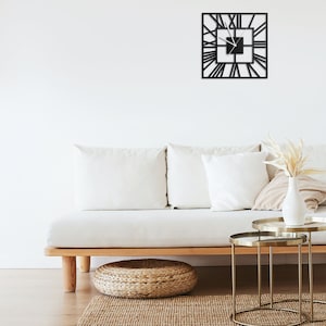 Square Metal Wall Clock: Industrial Loft Decor - Etsy