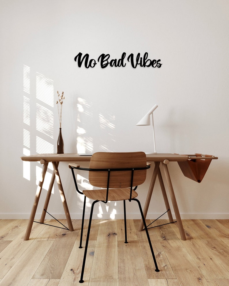 Metal Sign No Bad Vibes Metal Letters Custom Metal Signs | Etsy