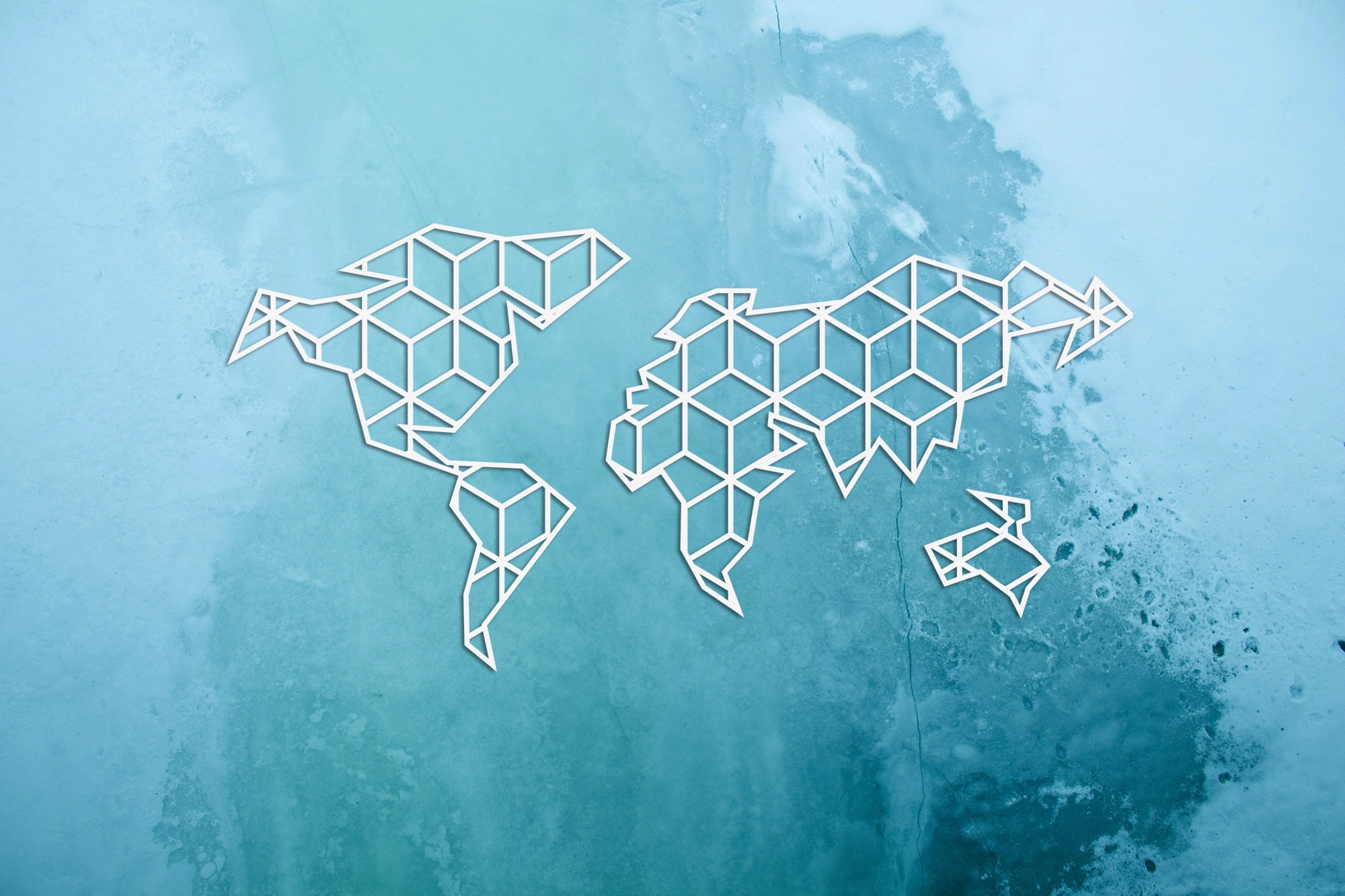 Metal Map of the World Metal World Map Metal Map White - Etsy Canada