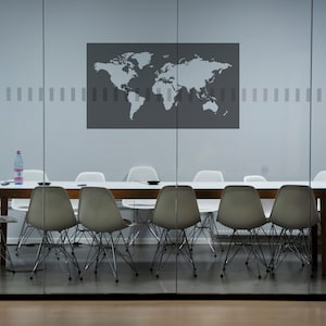 Metal World Map Magnetic Board for Travel Magnets - Metal Map ...