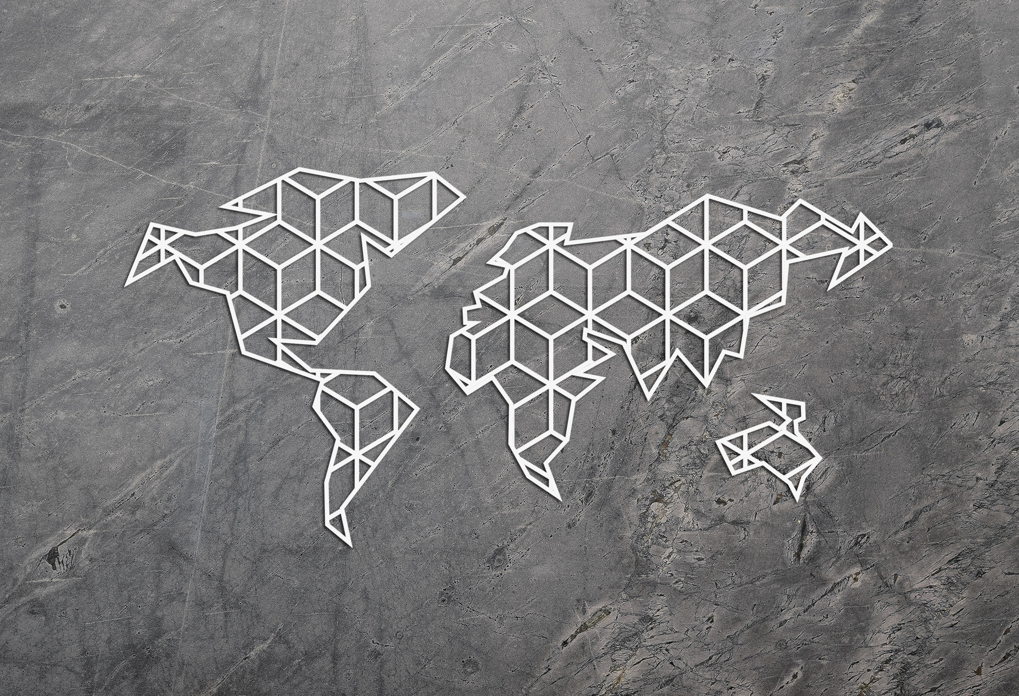 Metal Map of the World Metal World Map Metal Map White - Etsy Canada